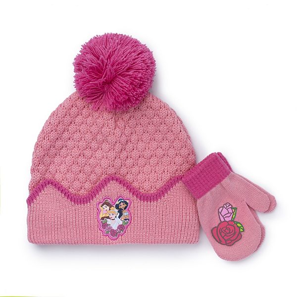 Disney's Princess Girls' 2-pc. Hat & Mittens Set