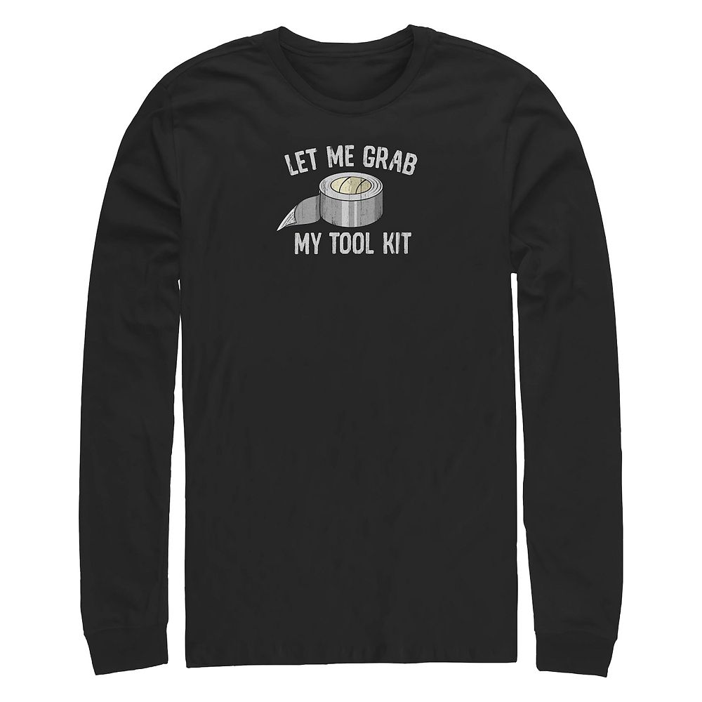Big & Tall Let Me Grab My Tool Kit Long Sleeve Graphic Tee
