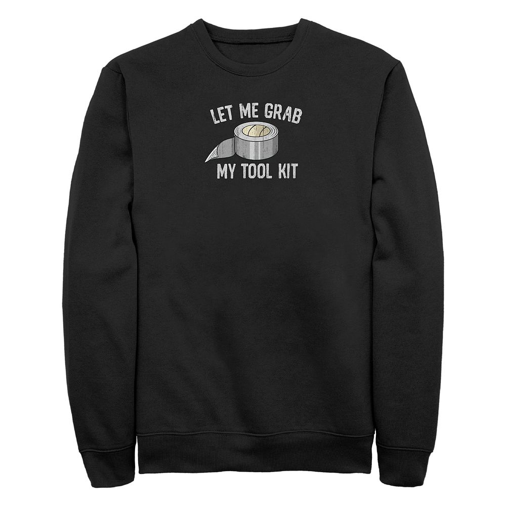 Big & Tall Let Me Grab My Tool Kit Graphic Fleece Sweatshirt