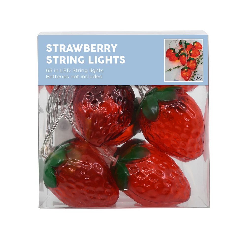 Strawberry Shaped Set of 10 LED String Lights