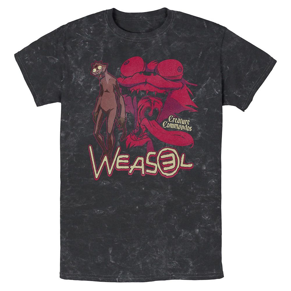 Men's Creature Commandos Crazy Weasel Mineral Wash Graphic Tee