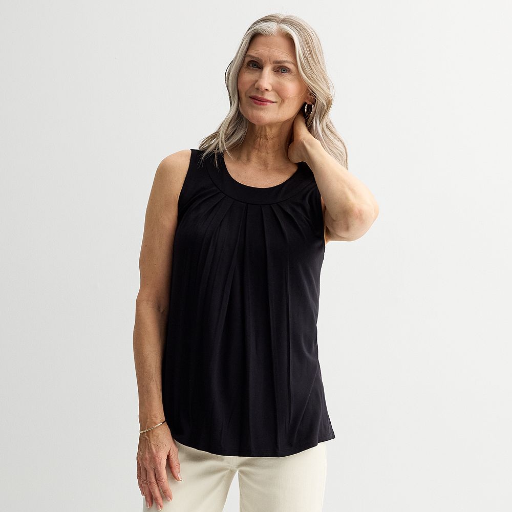 Women's Croft & Barrow® Pleated Tank Top