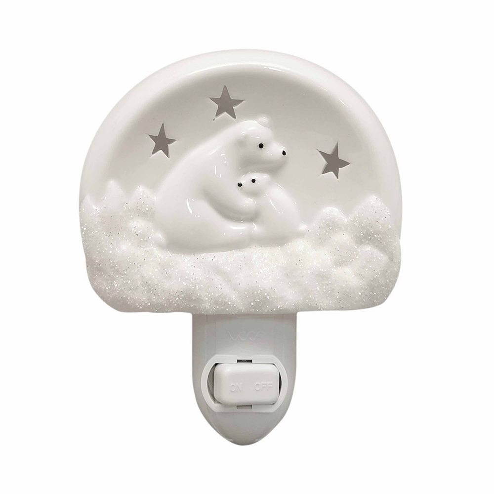 St. Nicholas Square® Ceramic Polar Bear Family Night Light