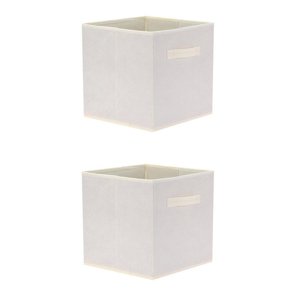 2 Pcs Fabric Storage Cube Bin for Shelves Closet, 11 Inch Square ...