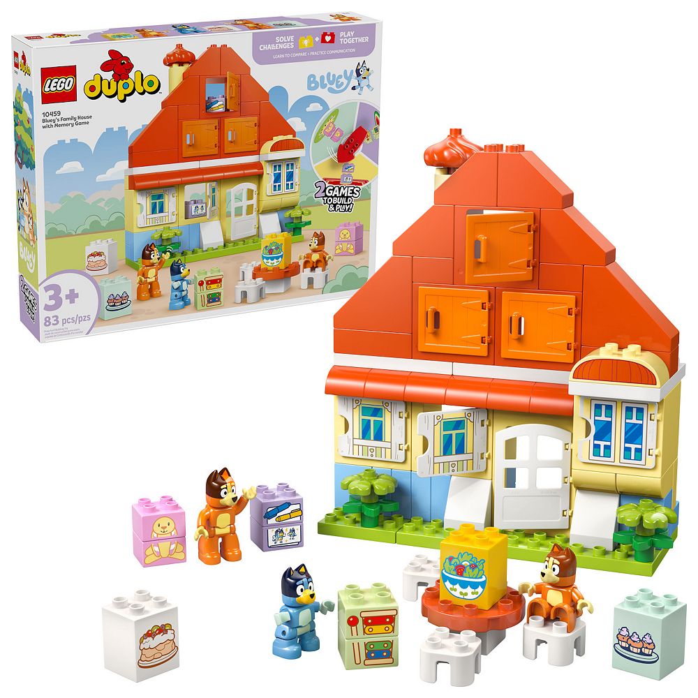 LEGO DUPLO Bluey Bluey's Family House with Memory Game 10459 Building ...