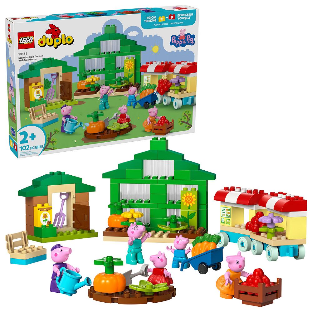LEGO DUPLO Peppa Pig Grandpa Pig's Garden and Greenhouse 10461 Building ...
