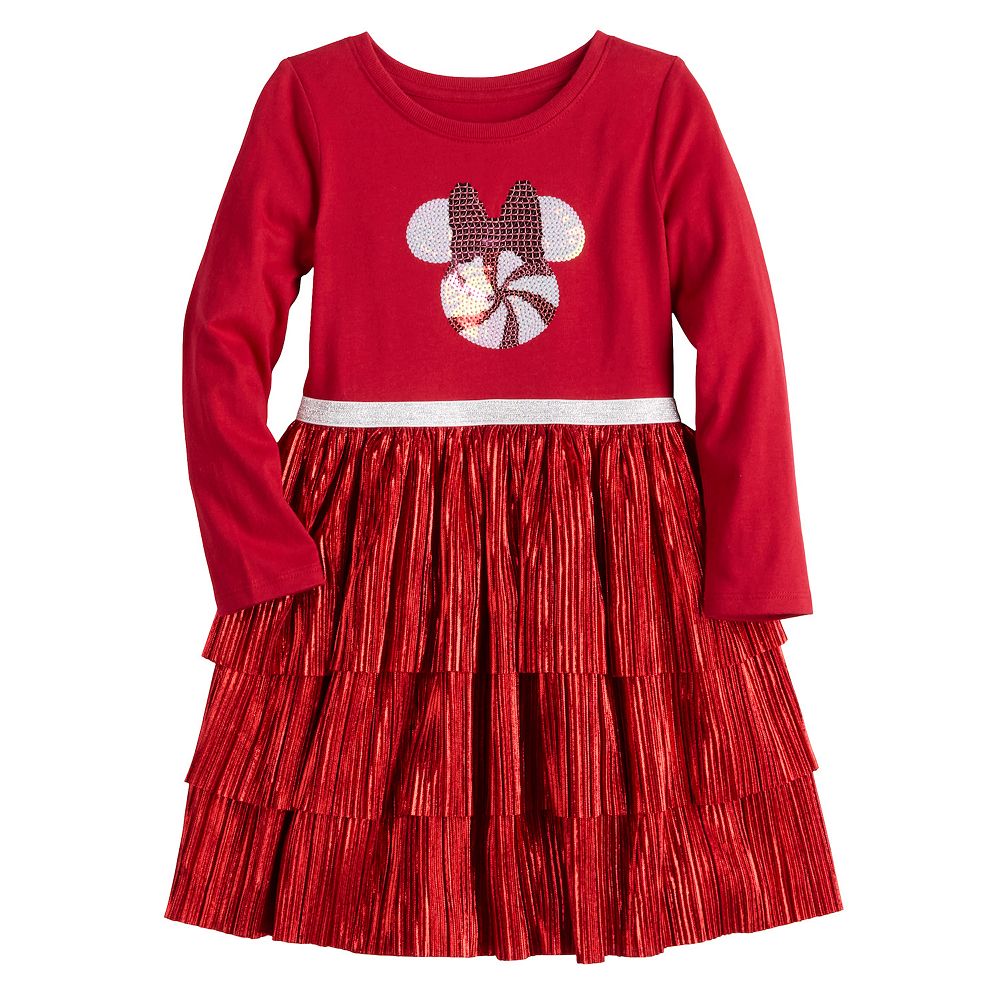 Girls 4-12 Jumping Beans® Disney's Minnie Mouse Metallic Tiered Tutu Dress