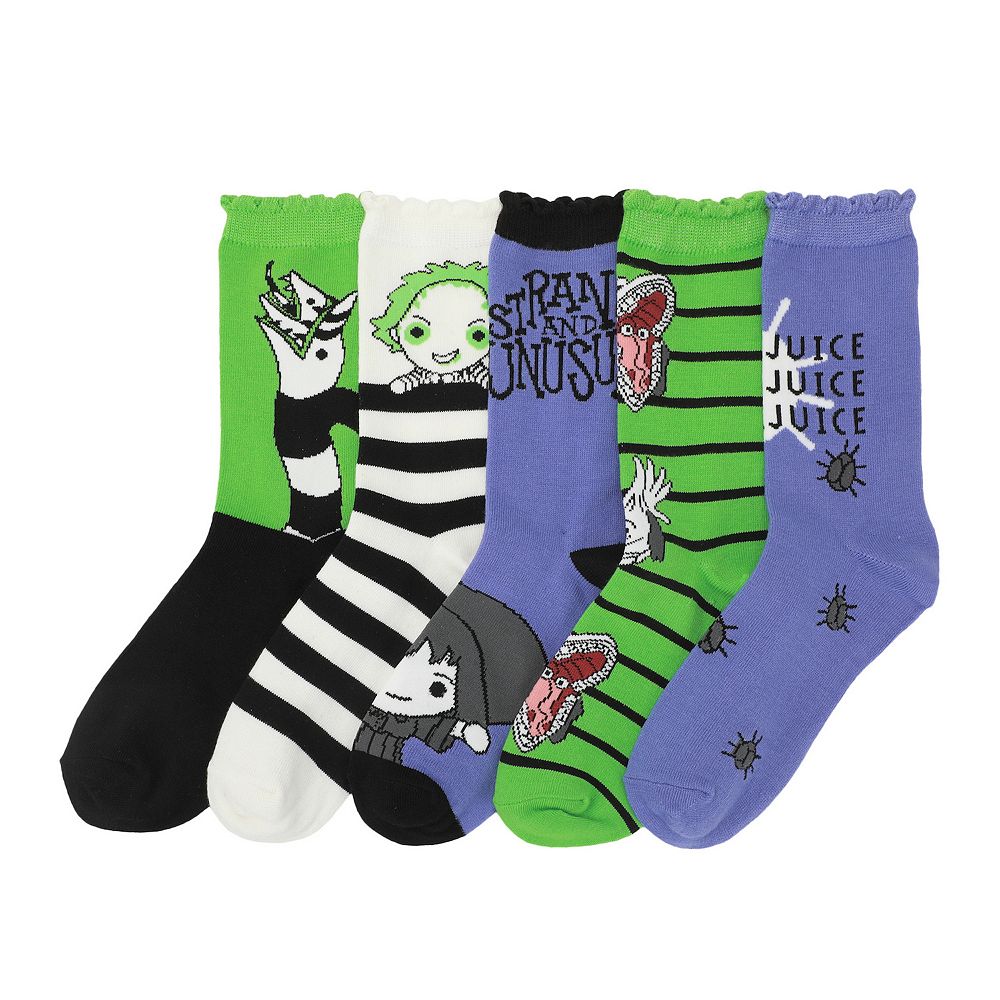Women's Beetlejuice Chibi Crew Socks 5-Pack