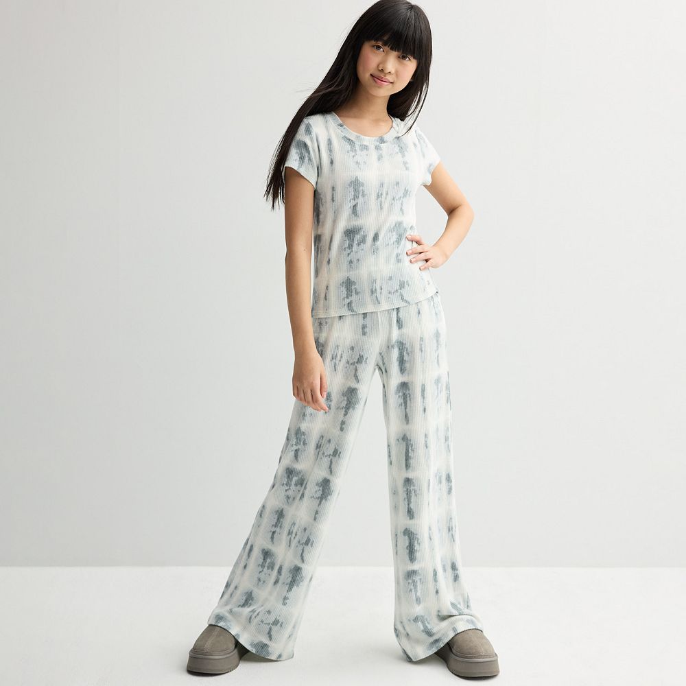 Girls 7-16 Limited Too 2-Piece Hacci Tee & Flared Pants Set
