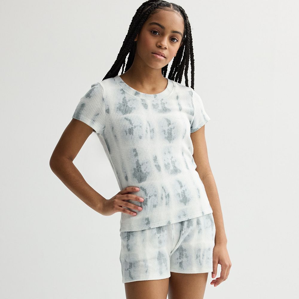 Girls 7-16 Limited Too 2-Piece Hacci Tee & Shorts Set