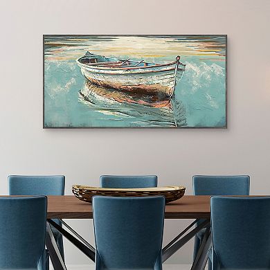 Masterpiece Rowing Reflections Framed Canvas Wall Art