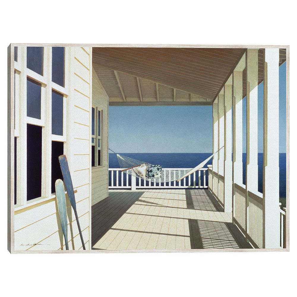 Masterpiece Porch Shadows Framed Canvas Wall Art