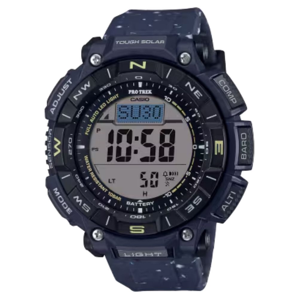 Casio Men's Pro Trek Tough Solar Digital Silicone Strap Watch - PRG ...