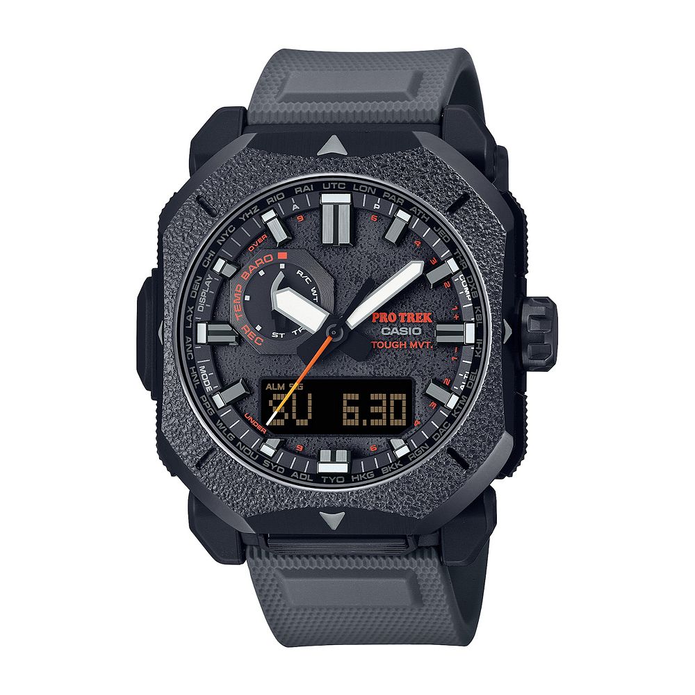 Casio Men's Pro Trek Tough Solar Triple Sensor Analog - Digital Resin ...