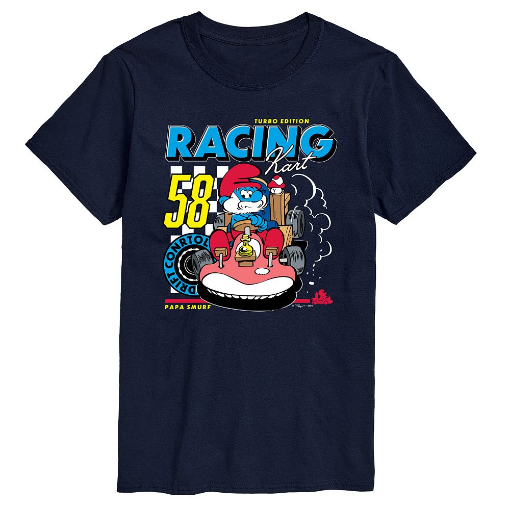 Men's Smurfs Papa Smurf Racing Kart Graphic Tee