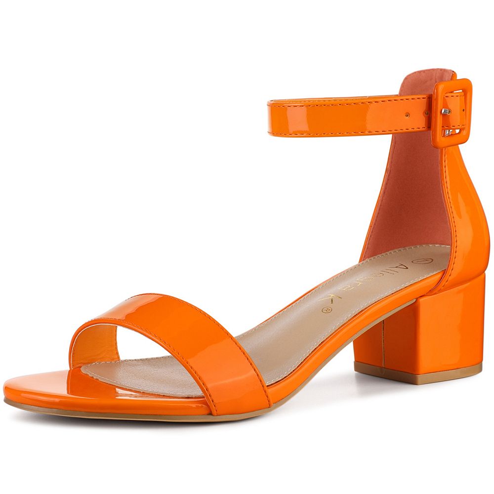 Women's Block Low Heels Ankle Strap Sandals