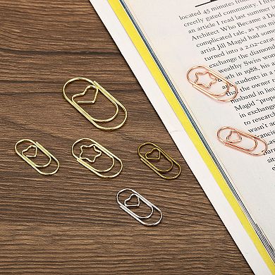 Paper Clip Heart-Shaped Cute Decorative Fun Clips Bookmarks 2 Inch for ...