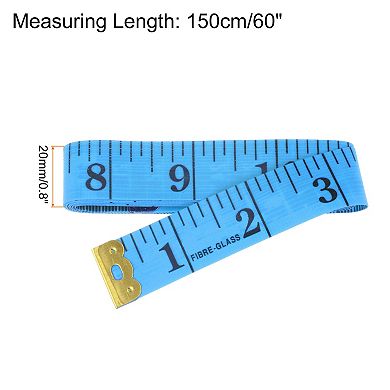3 Pcs Soft Tape Measure Double Scale Inch Metric Flexible Measuring Rulers