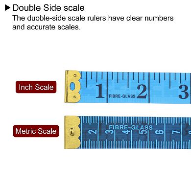 3 Pcs Soft Tape Measure Double Scale Inch Metric Flexible Measuring Rulers