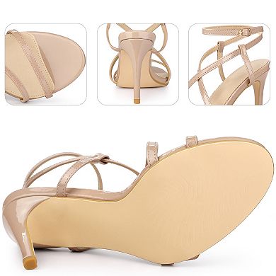 Strappy Slingback Open Toe Stiletto Heels Sandals for Women