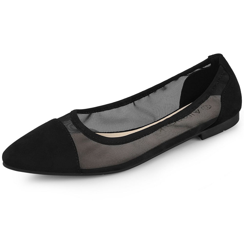 Women's Pointed Toe Slip On Mesh Flats