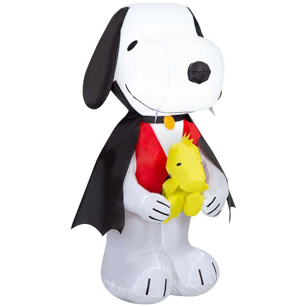 Peanuts 3-ft. Inflatable Snoopy in Vampire Costume with Woodstock ...