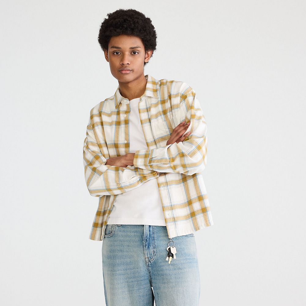 Men's Aeropostale Long Sleeve Boxy Flannel Shirt