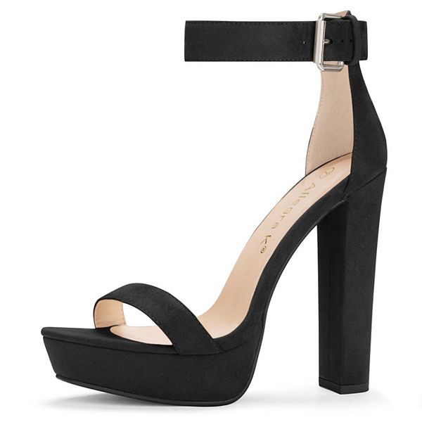 Women's Platform High Heel Ankle Strap Chunky Heels Sandals