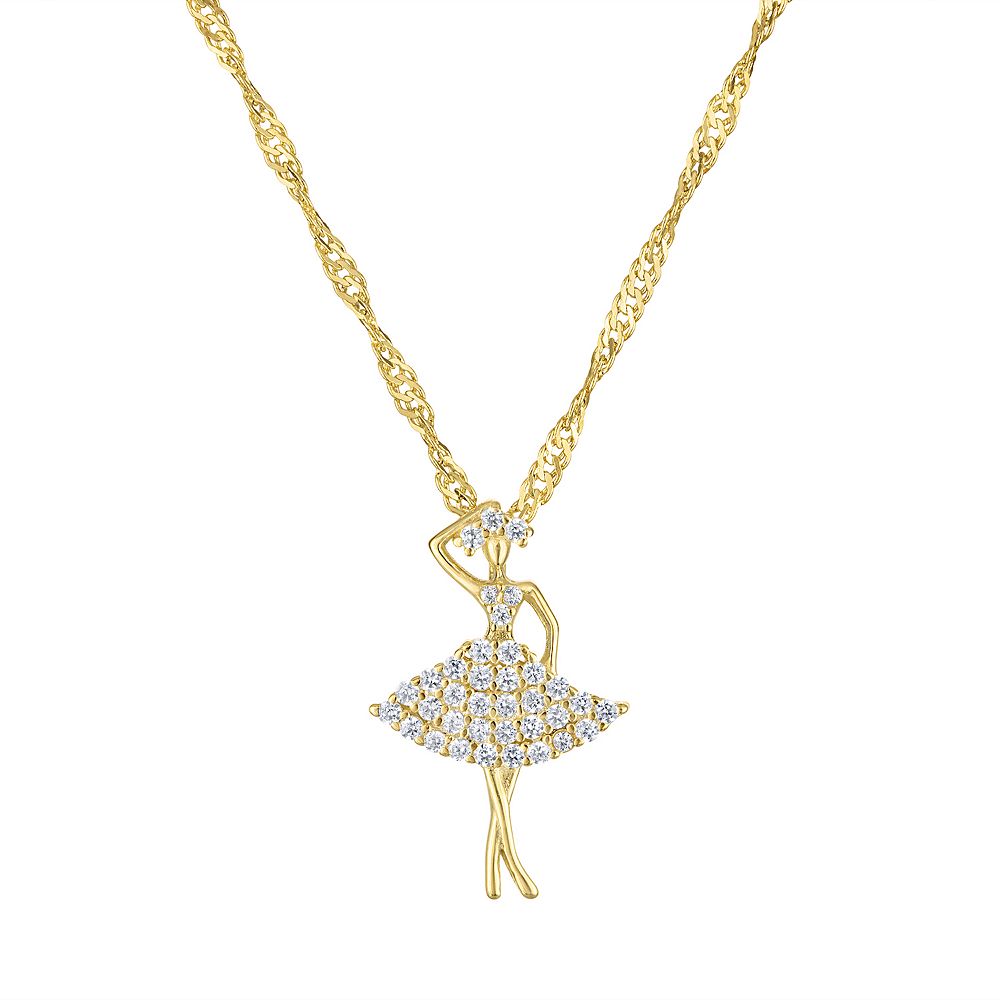 Junior Jewels 14k Gold Over Silver Ballerina Pendant Necklace