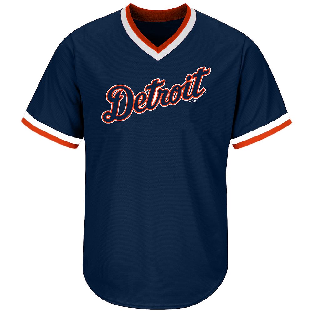 Big & Tall Detroit Tigers Short Sleeve Mesh V-Neck Tee