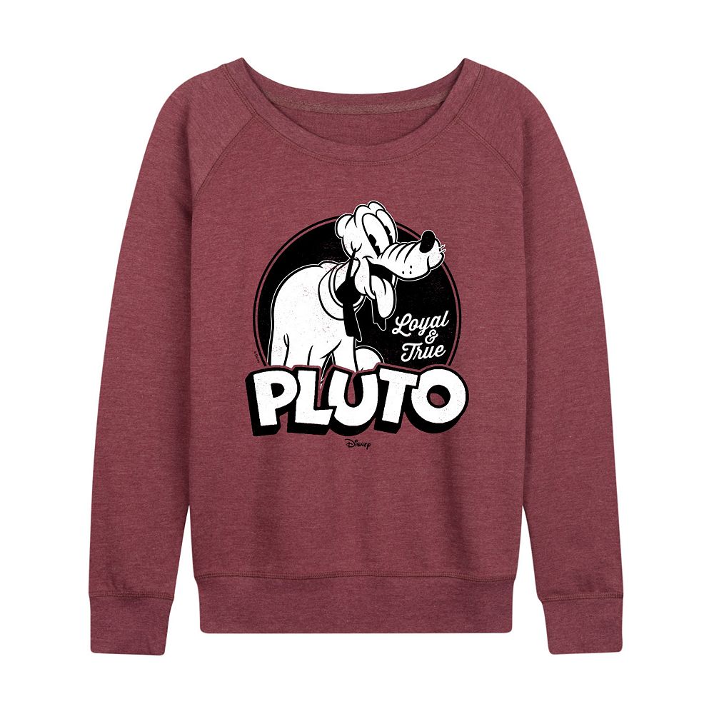 Disney's Pluto Women's Loyal & True Vintage French Terry Long Sleeve Tee