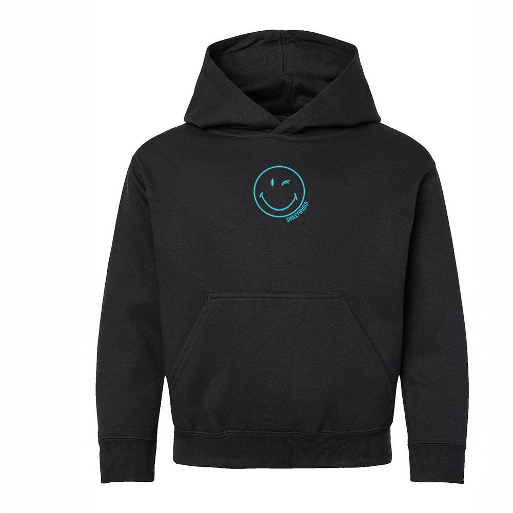 SmileyWorld Embroidered Smiley Face Outline - Youth Hoodie