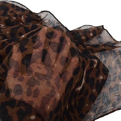 Women's Classic Leopard Print Scarf Lightweight Shawl Wrap Head Scarves