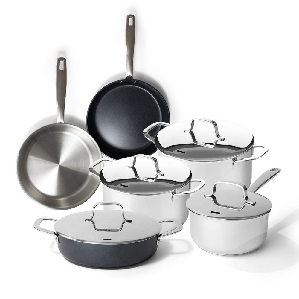 Alva Maestro 10-Piece Cookware Set Nonstick Frying Pans, Stock Pot ...