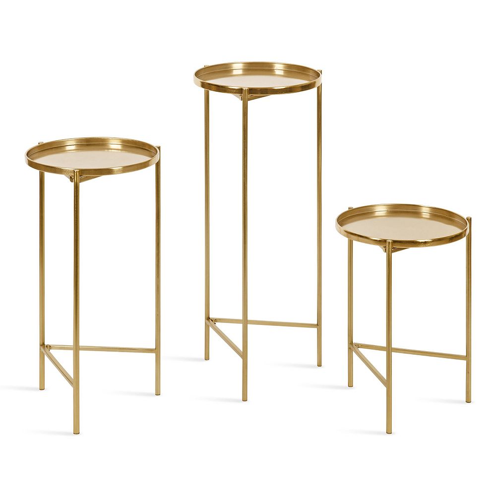 Ulani Round Metal Accent Table Set