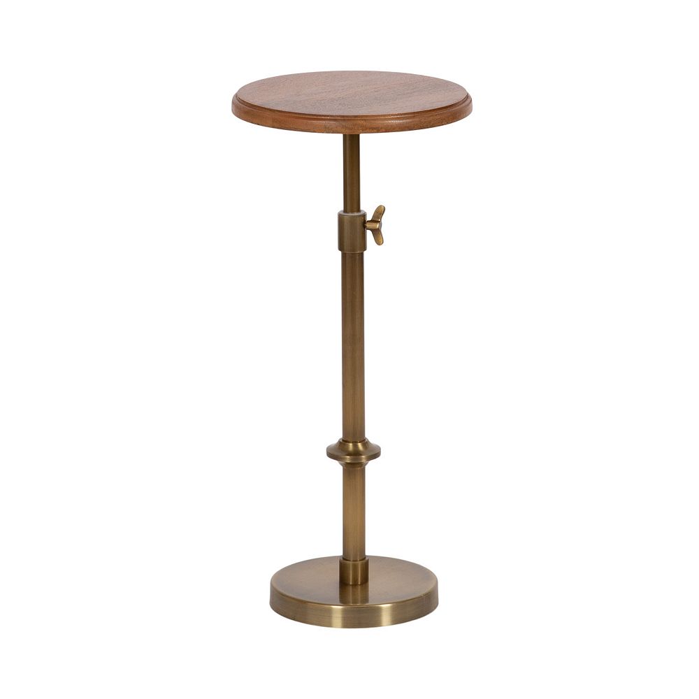 Engles Adjustable Wood Table and Plant Stand 10x10x30