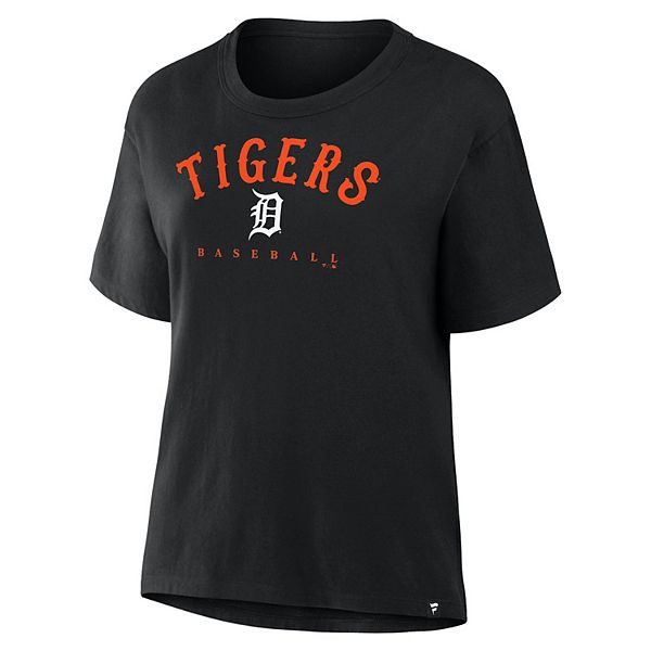 Plus Size Detroit Tigers Block Logo Scoop Neck Graphic Tee