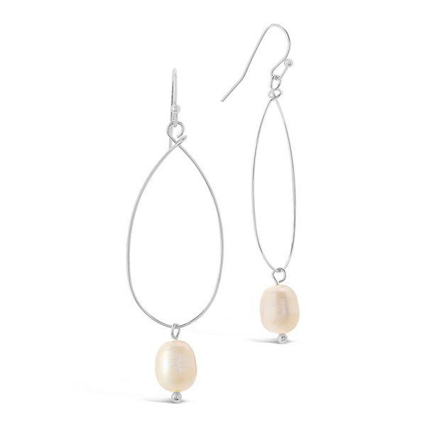 MC Collective Teardrop Dyed Simulated Pearl Dangle Earrings
