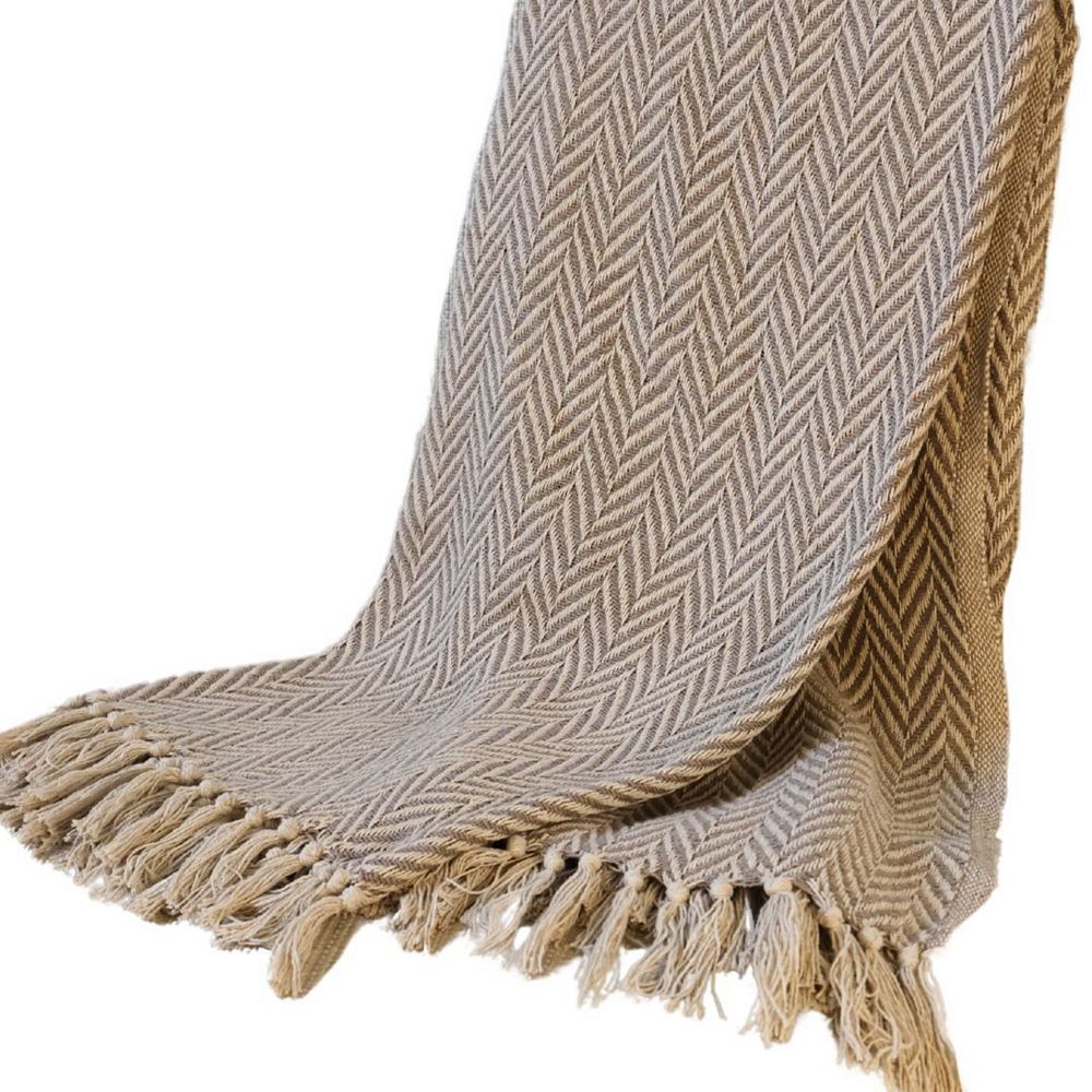 Herringbone Bone Throw Blanket