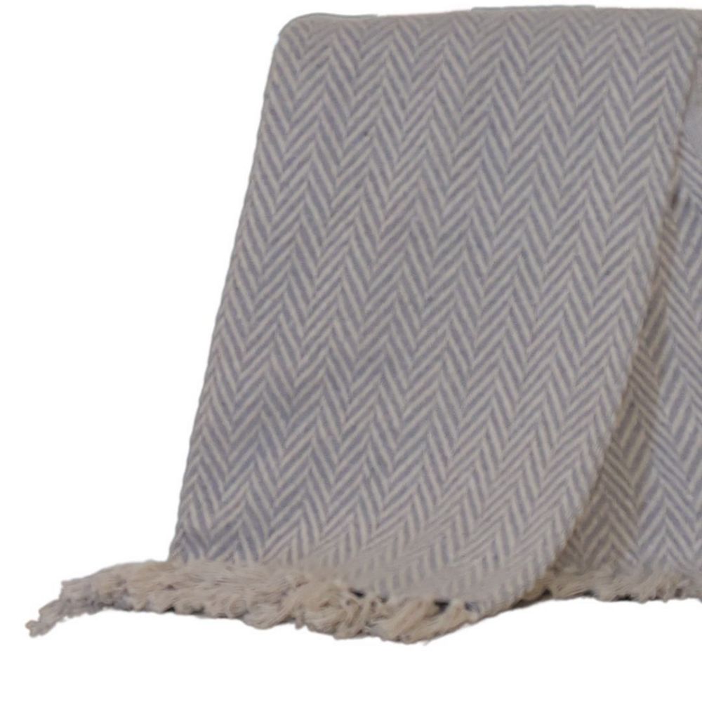 Herringbone Bone Throw Blanket