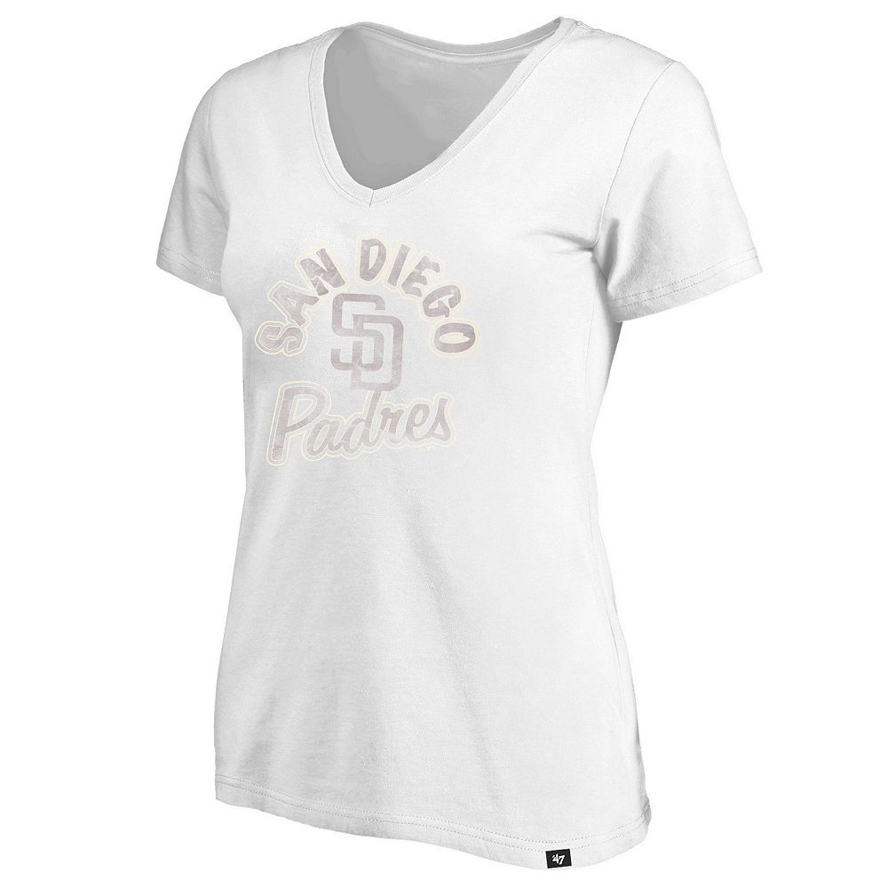 Plus Size '47 San Diego Padres Arch & Script Frankie V-Neck Graphic Tee