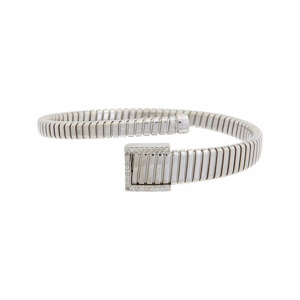 Meshmerise 1/6 Carat T.W. Diamond Goose Bangle Bracelet