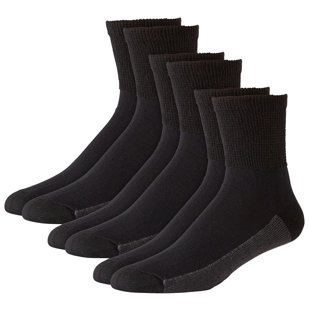 KingSize Men's Full Length Cushioned Crew 6 Pack Socks
