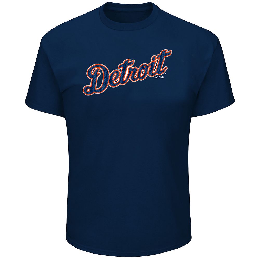 Big & Tall Detroit Tigers Script Logo Graphic Tee