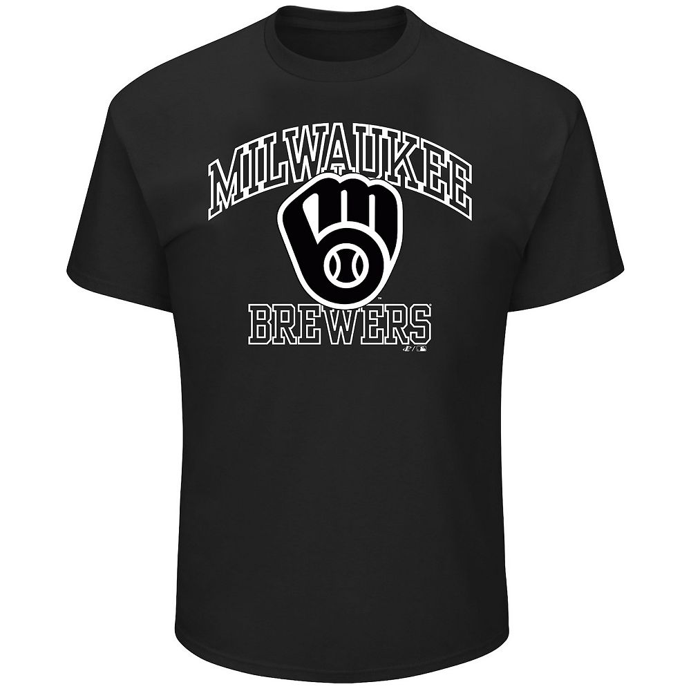 Big & Tall Milwaukee Brewers Arch Text Logo Graphic Tee