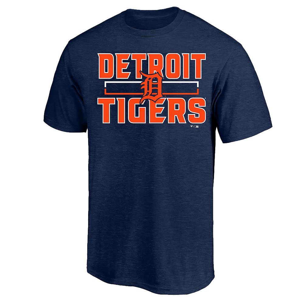 Big & Tall Detroit Tigers Heather Block Logo Graphic Tee