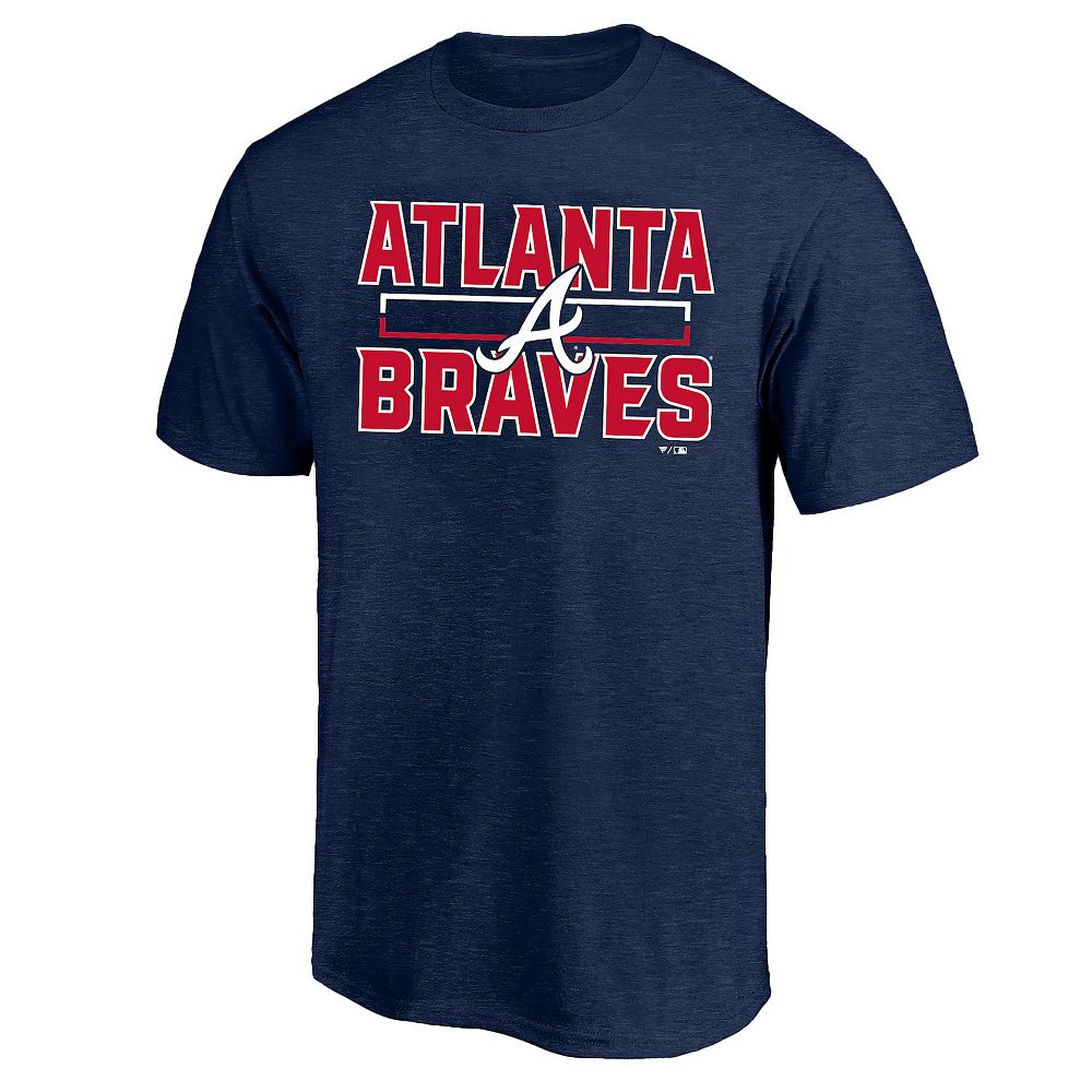 Big & Tall Atlanta Braves Heather Block Logo Graphic Tee