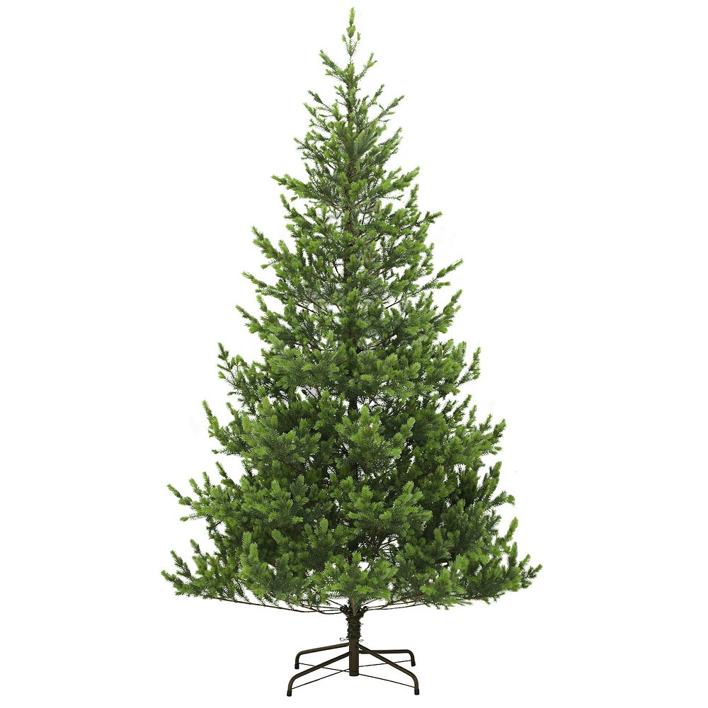 HOMCOM 9ft Artificial Christmas Tree, Sparse Realistic Cedar Tree with ...