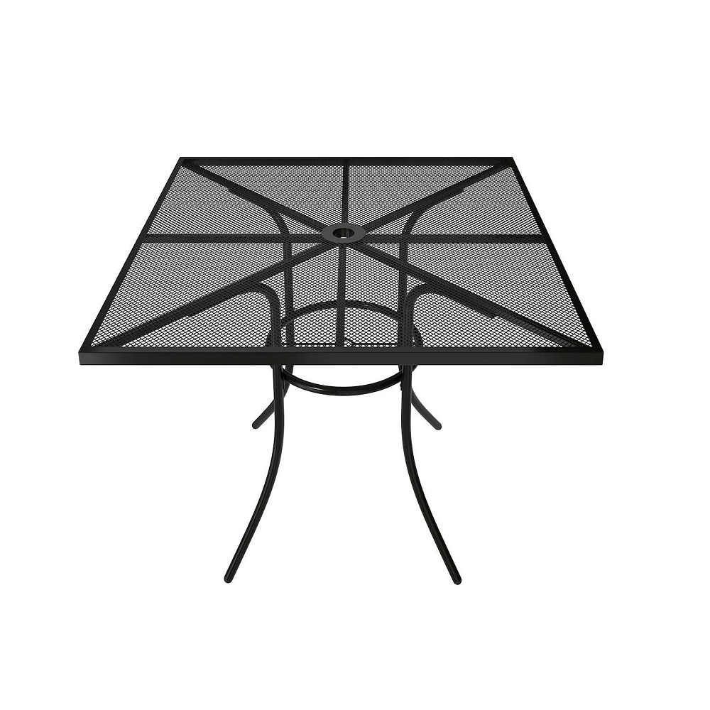 Mondawe 36" Outdoor Patio Steel Mesh Table Square Dining Table With ...