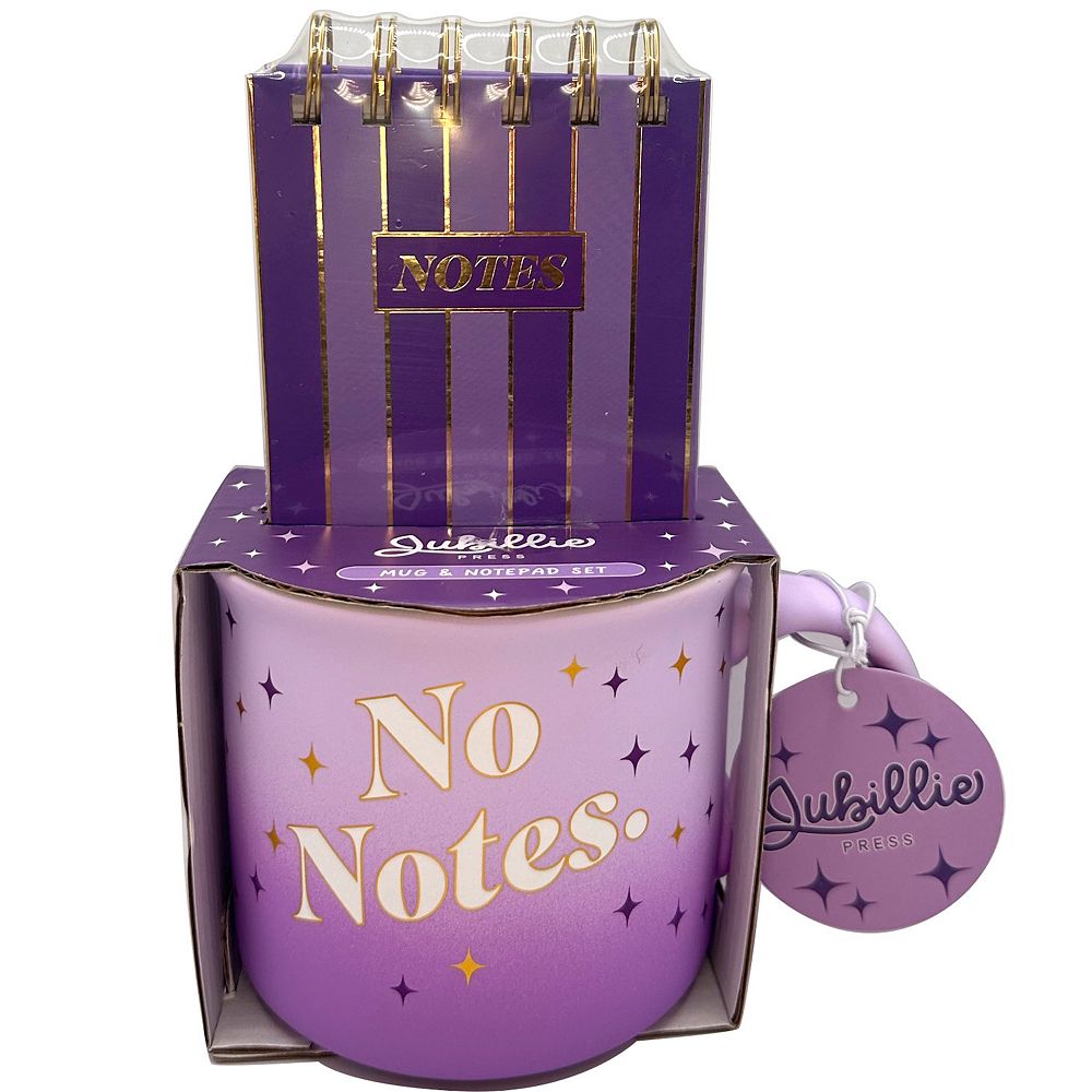 No Notes Purple Mug & Notepad Set